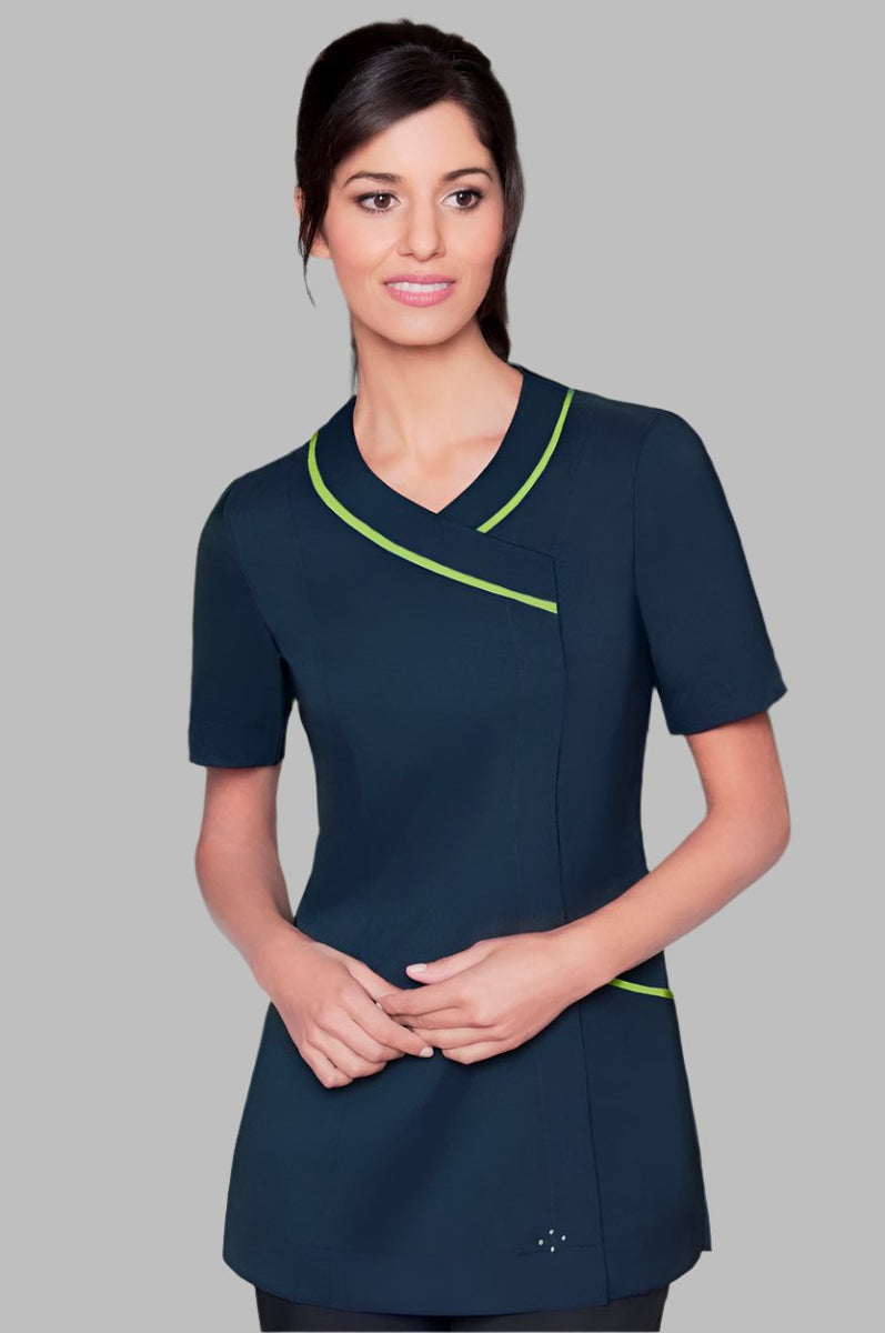 Navy Green Pharmacy Tunic for Workwear | DiamondDesigns
