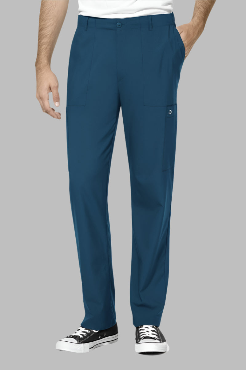 W123 MEN'S FLAT FRONT CARGO PANTS - CARIBBEAN